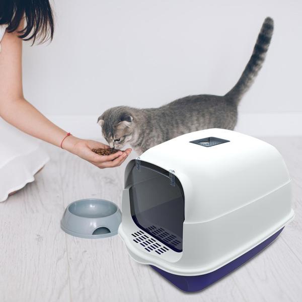 説明:高品質の素材:完全に密閉された猫用トイレは.軽量で耐久性のあるプラスチック素材でできており.長時間使用しても耐久性があります.サイズ:50cm×35cm×33cm/19.69インチ×13.78インチ×12.99インチ.特徴:猫用トイレ...