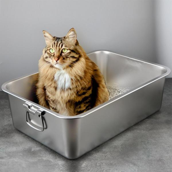 説明:[高品質素材]: この猫用トイレは高級ステンレス鋼素材で作られており.表面は滑らかで.しっかりしていて耐久性があり.変形したり転がったりしにくいです.[飛び散り防止]:オープントップのペットトイレは長くて深い洗面器本体で設計されており...