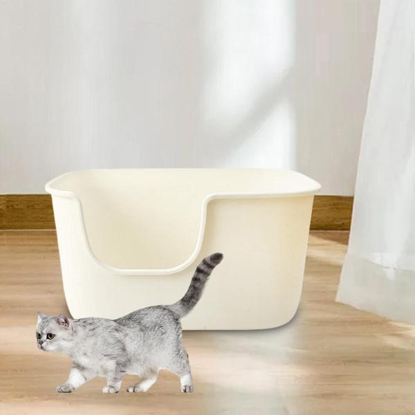 説明:[オープントップ]:オープントップのペット用トイレトレイを使用すると.猫の行動を簡単に監視し.掃除時間を覚えておくことができ.空気循環が増加するため.より実用的です.[プレミアム素材]: 高品質のPP素材で作られた半密閉型ペット用トイ...