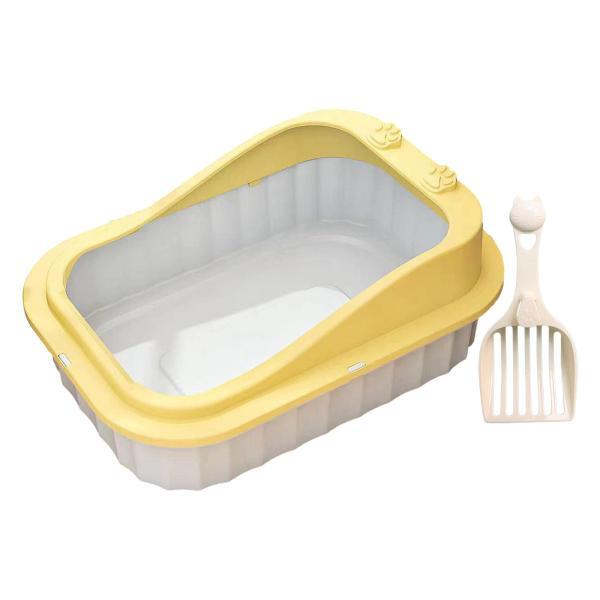 説明:[素材]: キティトイレは高品質の素材で作られており.品質が信頼でき.頑丈で耐久性があり.猫を傷つけない洗練されたデザインです.[猫砂の飛び散りを防ぐ]: 子猫トイレにはハイエッジデザインのフレームがあり.猫砂の飛び散りを防ぎ.家をき...