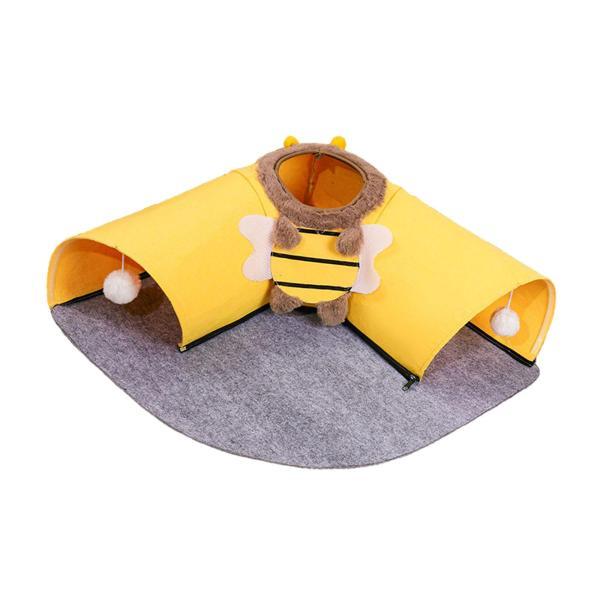 説明:[シンプルなデザイン]:猫用トンネルベッドはシンプルでかわいい外観と猫の巣の配色を採用しており.四季を通じて使用でき.細かいステッチが施されています. [快適]: Pets Hideout はペットの快適さを保証し.雲のような睡眠体験...