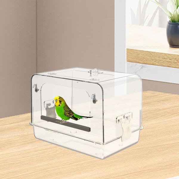 説明:[柔軟な設置]: この大型のオウム用浴槽は.ほとんどの鳥かごの内側または外側に設置できます.背面の開口部からネジとフックを使用してケージ内に簡単に固定できます.また.ケージ内に置くこともできます. [耐久性]: ペット用バードバスボッ...