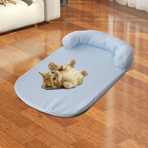 説明:[ペット用冷却マット]:この猫や小型犬用の冷却マットは夏に適しており.ペットを涼しく保つことができます. [素材]: ペット用冷却クッションはアイスシルク生地で作られており.生地は柔らかく快適で.涼しく通気性があり.ペットに快適な睡眠...