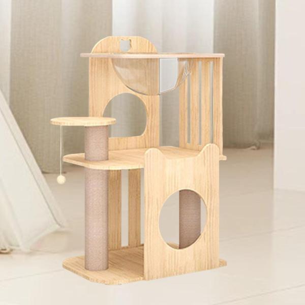 説明:[ユニークなキャットツリーキャビン]:キャットツリーは.子猫が自由に遊んだり休んだりできるプライベートなスペースを提供します. [多機能猫フレーム]:猫の爪とぎツリーとしての使用に加えて.スクラッチポストは.子猫のさまざまなニーズを満...