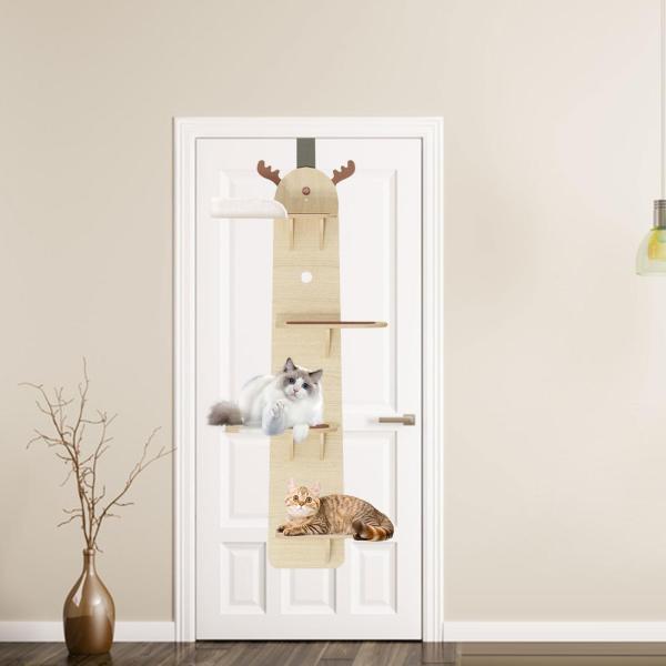 説明:[省スペース]: 当社のドア掛け式キャットクライマーは.小さなアパートに最適で.ドアに取り付けるように設計されており.猫が自由に登ったりジャンプしたりすることができ.最小限のスペースで最大限の楽しみを提供します. [頑丈で家具を保護]...