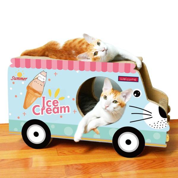 説明:[広々としたスペース]: 爪とぎハウスは車の形をしており.かわいくてユニークで.2匹の猫が同時に遊べる2層構造になっています. [猫アクティビティプレイ]: この猫用爪とぎハウスは.プレイトンネル.猫用爪とぎボード.猫用ベッド.猫の巣...