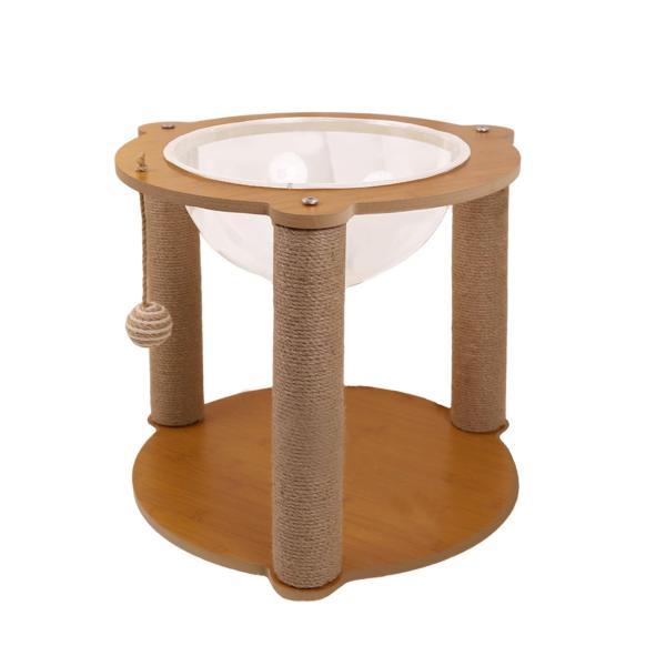 説明:[素材]: スペースカプセルキャットベッドは木材で作られており.厚手のパネルを使用しているため.耐荷重性と安定性に優れています.また.機械で巻かれた耐摩耗性サイザル麻を使用しているため.傷がつきにくく.猫が遊べるサイザル麻ボールおもち...