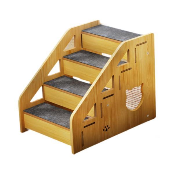 説明:[ホームアクセサリー]: このペット用階段は.子犬や猫が高いベッドやソファに登るのに役立つ素晴らしいアクセサリーです. [安定性]: 滑り止めの底と毛布を備えたこの木製のペット用階段は非常に頑丈で安定しており.ペットが上り下りする際に...