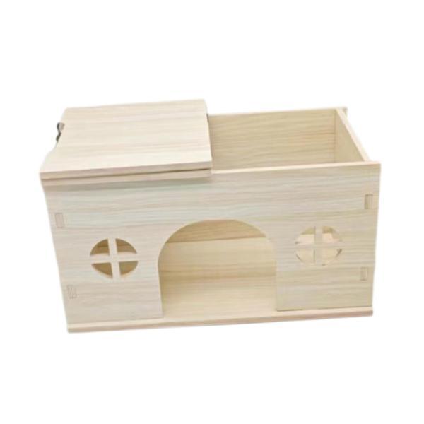 説明:素材:このハムスターハウスは頑丈な木材で作られており.耐久性と長寿命を保証します.デザイン:休憩.遊び.睡眠.収納.食事ができる隠れ家だけでなく.ハムスターハウスのおもちゃとしても使えます取り外し可能な屋根: ペットハウスの屋根は取り...