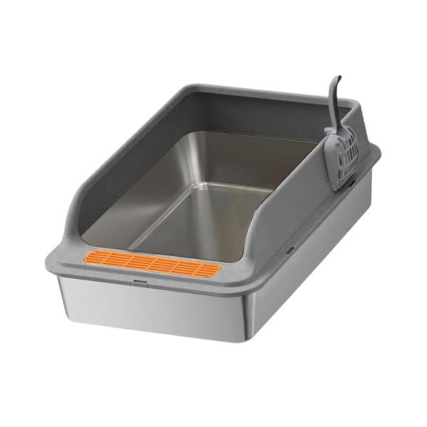 説明:[素材]: ステンレススチール製の猫用トイレは.厚手のステンレススチールとPP素材で作られており.長期間の使用が可能で変形しにくいです. [サイズ]: オープントップペット用トイレボックスのサイズは50cmx35cmx20cmで.猫砂...