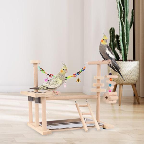 説明:[多機能]: 当社の無垢材製バードフィーダーオウムプレイスタンドは.はしご.スライド.鳥のおもちゃのセットを備え.ペットの鳥に総合的な餌やりと遊びのソリューションを提供します. [運動と遊び場]: オウムの遊びスタンドは.鳥が運動した...