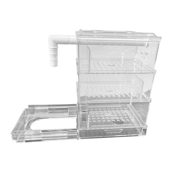 説明:[小型水槽フィルターオーバーフローボックス]水槽用ハンギングフィルター.外部吊り下げ式水槽トップフィルターボックスは.水槽全体に静かにきれいな水の流れをもたらします.淡水と海水水槽に適しています. [使いやすい]水槽フィルターは引き出...