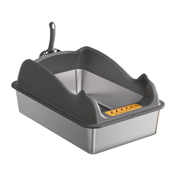 説明:[オープントップ]オープントップの猫砂トレイにより.猫の行動を簡単に確認でき.掃除時間を追跡し.猫の糞便を簡単にスプーンですくうことができます[清潔のためのハイサイドデザイン]フレーム付き猫砂ボックスの側面が高く.飛沫防止ガードを作成...