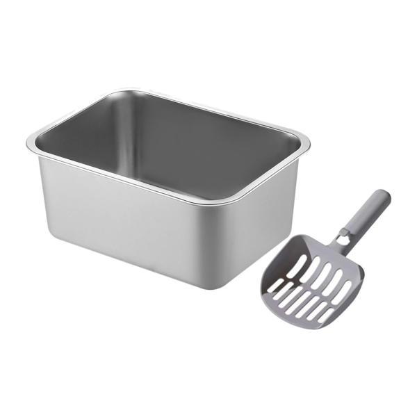 説明:[素材]: この子猫用トイレは高級ステンレス鋼素材でできており.表面が滑らかで.しっかりしていて.変形したり転がりにくくなっています[飛び散り防止]: オープントップのペット用トイレは.洗面台が長くて深いように設計されています.本体は...