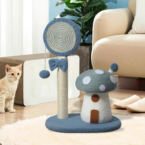 説明:[クリエイティブなデザイン]: ロリーとキノコの家のデザインが特徴のこのキノコ背の高い猫のスクラッチャーは.魅力的な遊び場として機能するだけでなく.家に楽しい装飾的なタッチを加えます[素材]: スクラッチポールサイザル麻とフランネル素...