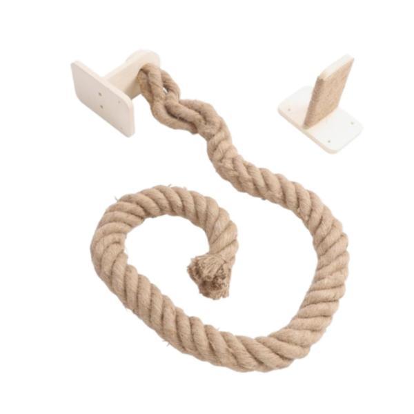 説明:材料]壁取り付けられた猫のスクラッチポストは.サイザルロープ.木材.軽量.耐摩耗性でできており.爪の損傷から家具を保護します[サイズ情報cat猫の登山ロープ(長さ) .小規模なリビングエリアや多猫の家庭に理想的な選択肢となる壁に取り付...