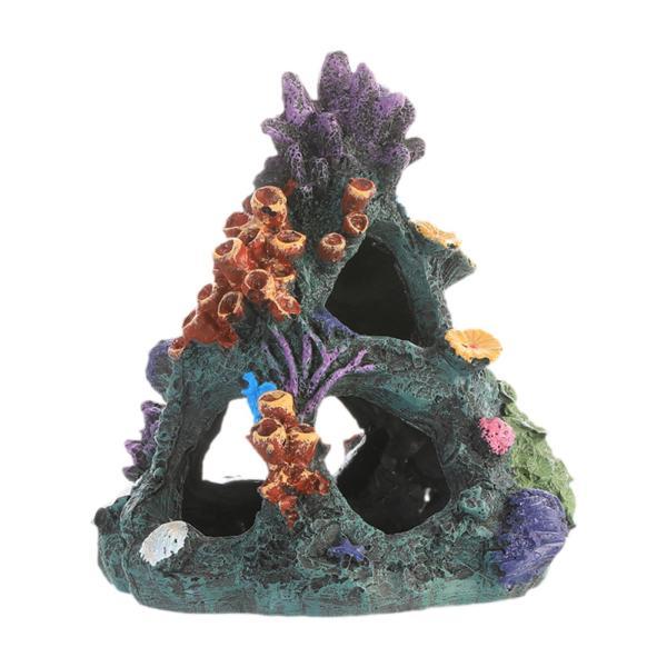 説明:[水槽の装飾]明るい色とリアルな形の水槽の隠れ家.睡眠.休息.隠れ.遊び.繁殖に最適です. [素材]: 水槽の装飾は樹脂素材で作られており.軽量で丈夫です. [魚の隠れ洞窟]:樹脂製サンゴ山飾り.サンゴの洞窟の風景を再現.水族館の装飾...