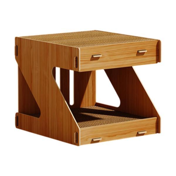 説明:[キャットハウスとスクラッチャー]: この猫用段ボールハウスは.居心地の良い休憩場所と魅力的なスクラッチャーボードの2つの目的を果たし.リラックスと遊びの両方に使用できます. [素材]: 高密度の波形と木材で作られたこの猫の家は.頑丈...