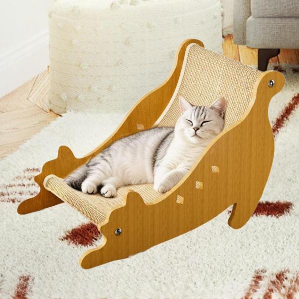 説明:[素材]猫用爪とぎボードチェアは.木製.サイザル麻.軽量で耐摩耗性のある素材.安定した構造で作られています. [2 in 1デザイン]猫用ビーチチェアサイザル麻の爪とぎは.猫が横たわったまま足を研ぐことができ.猫が休む場所としても機能...