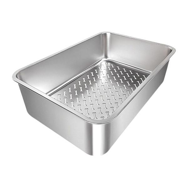 説明:[お手入れ簡単]: この大型猫用トイレは.死角がなく掃除が簡単な設計です.砂のすくい取りや交換も簡単で効率的.ペットにとって清潔な環境を保ちます. [高品質素材]: 高品質のステンレススチール製のこのオープントイレは.滑らかな表面で丈...