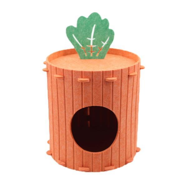 説明:[かわいいニンジンデザイン]: キャットハウスは.猫の注目を集め.遊びや休憩への興味を高めるために.明るい色の魅力的なニンジンの形を採用しています. [半密閉構造]:フェルト子猫洞窟は半密閉構造設計を採用しており.プライベートな空間を...