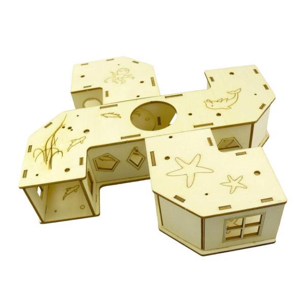 説明:[ハムスタートンネルおもちゃ]: この木製のハムスターケージおもちゃは.小さなペットのための楽しい隠れ家を提供し.毎日運動できるようにします. [インタラクティブトンネルハウス]: このハムスタートンネルハウスおもちゃでペットが何時間...