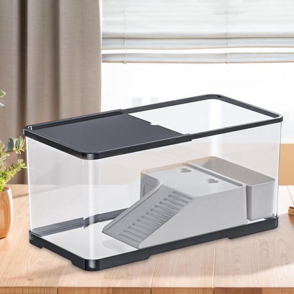 説明:[多用途な生息地]: このカメ水槽は.爬虫類の仲間が遊び.運動し.食事し.休息するのに適した環境を提供します.カメ.リクガメ.水棲ガメ.ヤドカリ.小型両生類.その他の小型爬虫類に最適です. [便利な水交換]: 側面の排水口が装備されて...