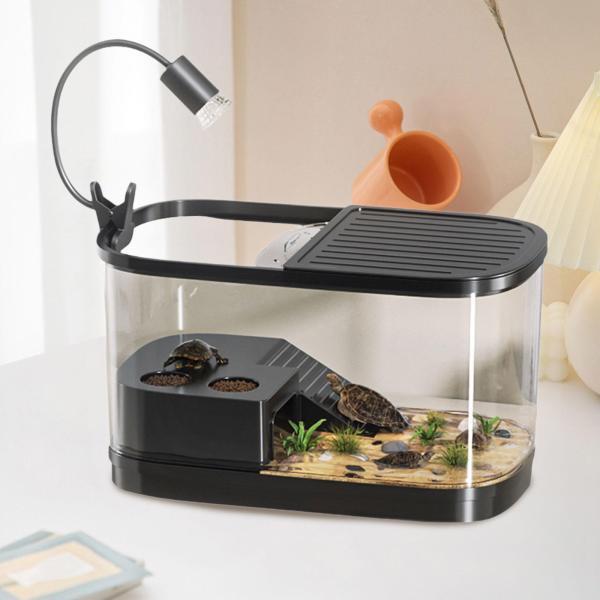説明:[多用途な生息地]: このカメ水槽は.爬虫類の仲間が遊び.運動し.食事し.休息するのに適した環境を提供します.カメ.リクガメ.水棲ガメ.ヤドカリ.小型両生類.その他の小型爬虫類に最適です. [便利な水交換]: 側面の排水口が装備されて...