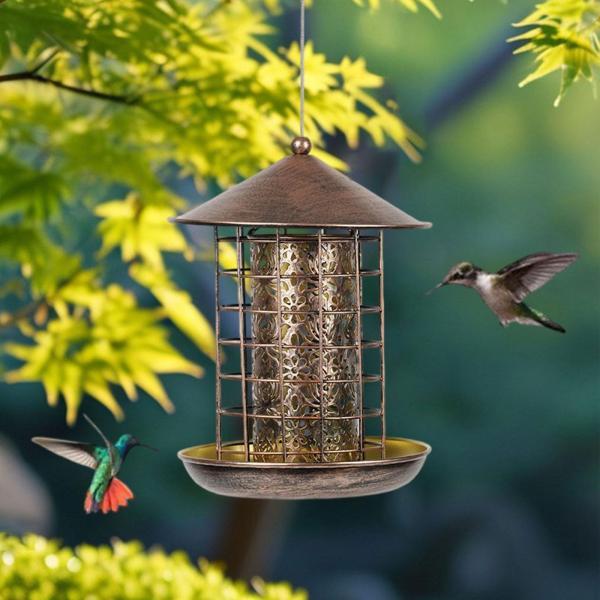 説明:[簡単に充填可能]: 上部のカバーを開けて種子を補充し.くぼみから種子の量を確認できます.バードフィーダーは.必要に応じて種子をトレイに供給します. [より多くの鳥を引き寄せます]:中空のパターンにより.鳥は種子を簡単に見つけてつつき...