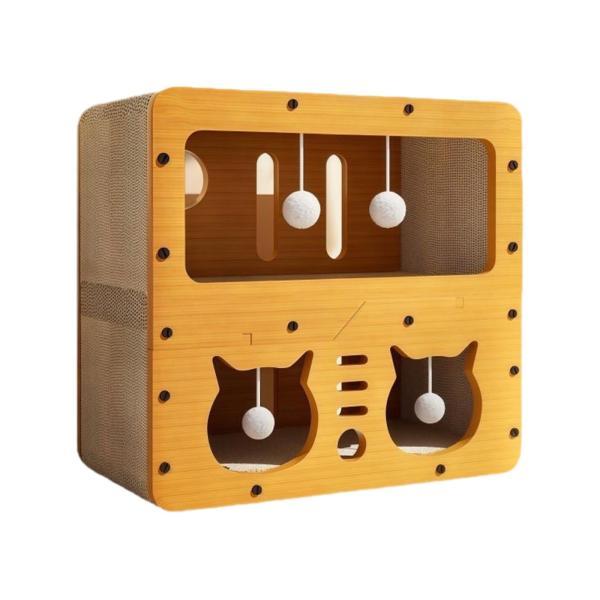 説明:[多機能]: この猫用爪とぎハウスは.爪とぎボードと睡眠エリアを組み合わせ.ペットに遊びと休息の両方のための多目的スペースを提供します. [素材]: 高密度の段ボールと密度ボードで作られたこの猫の家は.破片を落とすことなく激しい引っか...