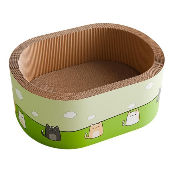 説明:[2 in 1]: 猫の爪とぎボードと猫ベッドの2 in 1機能.幅広で安定したベース.使い心地が良く.シンプルでキュート.繊細で魅力的. [プレミアム素材]: 猫ベッドは段ボール素材で作られており.耐摩耗性.耐傷性.変形しにくい.通...