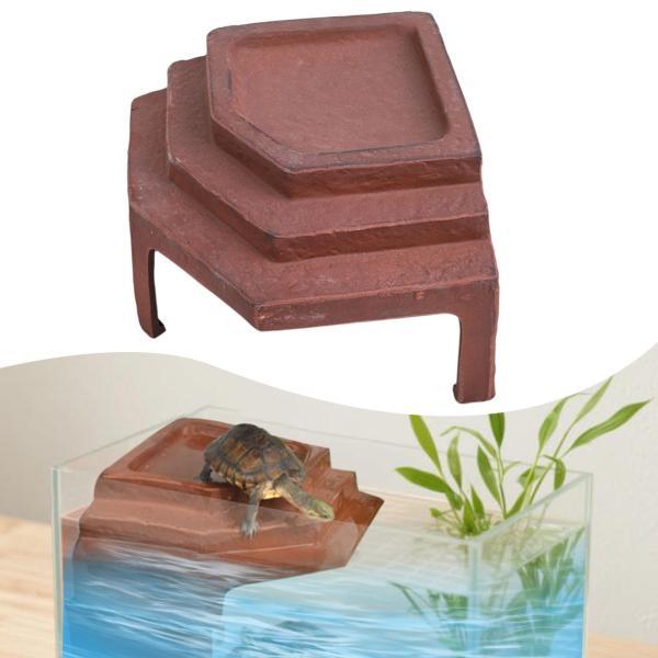 説明:[隠れ家と日光浴プラットフォーム]: 広々とした隠れ家と階段状の日光浴エリアを組み合わせ.簡単に登ったり日光浴をしたりしながら隠れたり眠ったりできるほか.カメの水槽の装飾としても使用できます. [上部に水を入れる]: 水槽オーナメント...