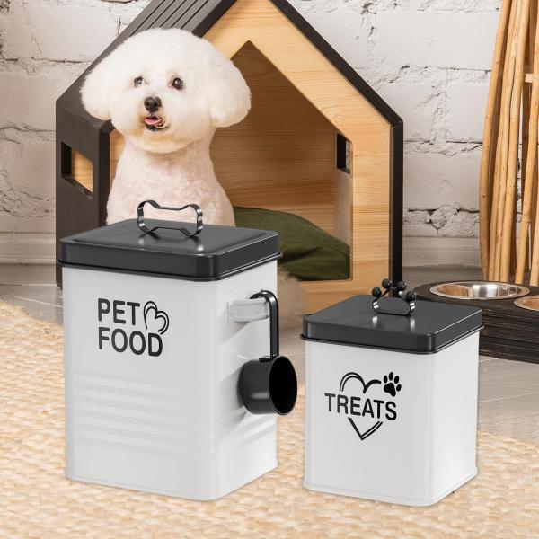 説明: [整理整頓]: この多目的ペットフード保存容器は.ドライフードを保管し.きちんと整理して取り出しやすくします. [安全な鮮度保持]: 信頼性の高い気密密閉設計により.容器は湿気を効果的に遮断し.ペットフードの鮮度を維持します. [頑...