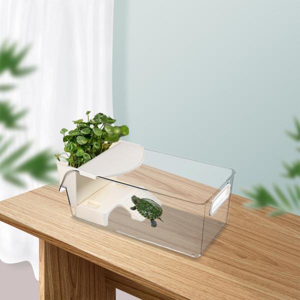 説明: [製品]: 小型のカメ.ヤドカリ.その他の小型半水生ペットのための完璧な住処として特別に設計されています.このタートルタンクは.水中と陸上の両方の活動のための専用スペースを提供し.ペットにとって快適で魅力的な環境を作り出します. [...