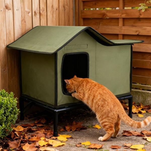 説明:[暖かさ]冬の屋外使用向けに設計されたこのキャットハウスは.優れた断熱性を備えており.寒い天候でも野良猫や犬を暖かく快適に保ちます. [素材]防水オックスフォード生地.EVA.断熱アルミフィルムで作られたこのキャットシェルターは.防風...