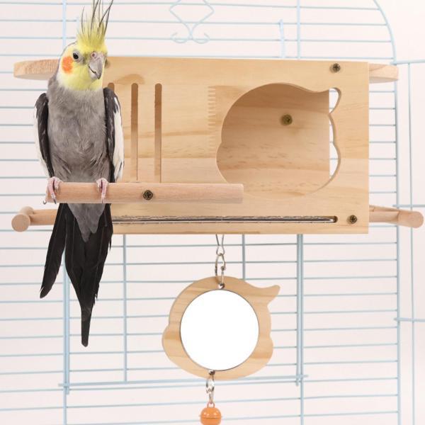 説明:[素材]: 木製で作られたこの鳥の巣は.インコやその他の小型から中型のオウムに安全で快適な環境を提供します. [コンパクト]: 13.98インチx5.98インチx5.91インチのサイズで.セキセイインコ.オカメインコ.ラブバードなどの...