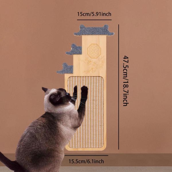 説明:[素材]: 猫用スクラッチャーパッドはサイザル麻と木で作られており.サイズは6.10インチ×18.70インチで.長期間使用できます. [粘着式]室内猫用キャットウォールスクラッチャー.強力な粘着性の裏地で壁や家具の表面にしっかりと固定...