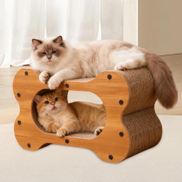 説明: [素材]: 猫用スクラッチャーは段ボールとMDF素材で作られており.触り心地が良く.爪を研いだり.くつろいだりするのに十分なスペースを提供します. [3 in 1]猫用爪とぎボードは.爪とぎ.研磨.睡眠.くつろぎ.遊びに最適です. ...