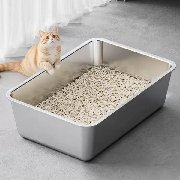 説明: [耐久性]高品質の厚手のステンレス鋼で作られたこの猫用トイレは.傷やへこみ.日常的な摩耗に強いです. [特徴]非多孔性のステンレス鋼表面は吸水性を防ぎ.家の中を清潔に保ち.猫が清潔な環境で過ごせるようにします. [お手入れ簡単]表面...