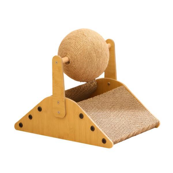 説明: [快適]: 猫用爪とぎラウンジベッドは.人間工学に基づいた設計で猫の体と背骨にフィットし.伸びをしたり.遊んだり.爪とぎをしたりするのに快適な体験を提供します. [サイザル麻素材]: 猫用爪とぎベッドは頑丈な木製フレームとサイザル麻...