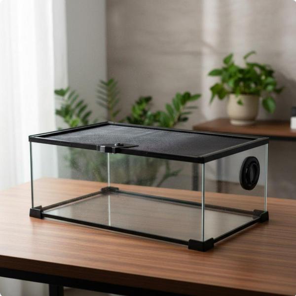 【高透明度】: 360度どこからでもペットの様子を観察できるパノラマビュー飼育水槽は、超白ガラスを採用しており、クリアな視界でペットの自然な姿を楽しめます。【脱走防止設計】: スライド式のメッシュ蓋には安全ロックが搭載されており、大切なペッ...