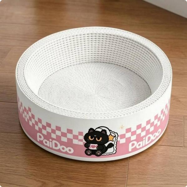 説明: [製品タイプ]: この猫用家具は.段ボールで作られた猫用爪とぎベッドで.猫の日常的な使用に実用的なものとして設計されています. [主な機能]: ボウル型の猫用ベッドは.猫が爪とぎをしたり.休んだり.丸まったりできる場所を1か所に提供...