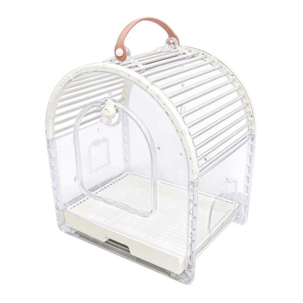 【製品概要】: 透明な透明な本体とステンレス製グリッドを組み合わせた、ドーム型天井デザインの軽量な移動用鳥かごです。【主な機能】: 側面に配置された給餌カップとフロントアクセスドアにより、お出かけ先でも愛鳥への給餌やお手入れがスムーズに行え...