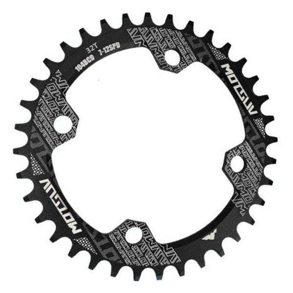 説明:このプロの自転車自転車狭幅歯チェーンリング104 mm BCD.32/34/36/38 Tチェーンリングチェーンホイールプレミアムアルミニウム合金製CNC機械加工プロセスラウンドバイクチェーンリング-腐食.超軽量ながら高強度狭い幅の歯...