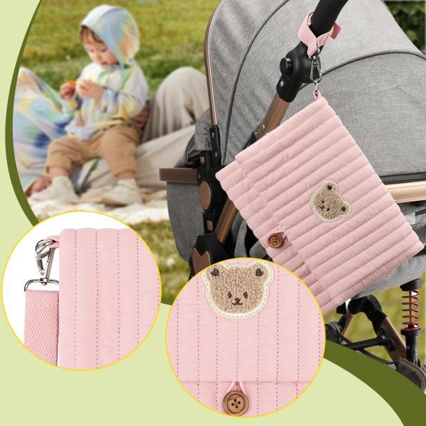 説明:[スタイリッシュなデザイン]: 愛らしい刺繍のクマのデザインが施されたスタイリッシュなデザインで.忙しい両親のために実用性と魅力的な美学を兼ね備えています. [折りたたみ式デザイン]: おむつバッグオーガナイザーは折りたたみ式で.折り...