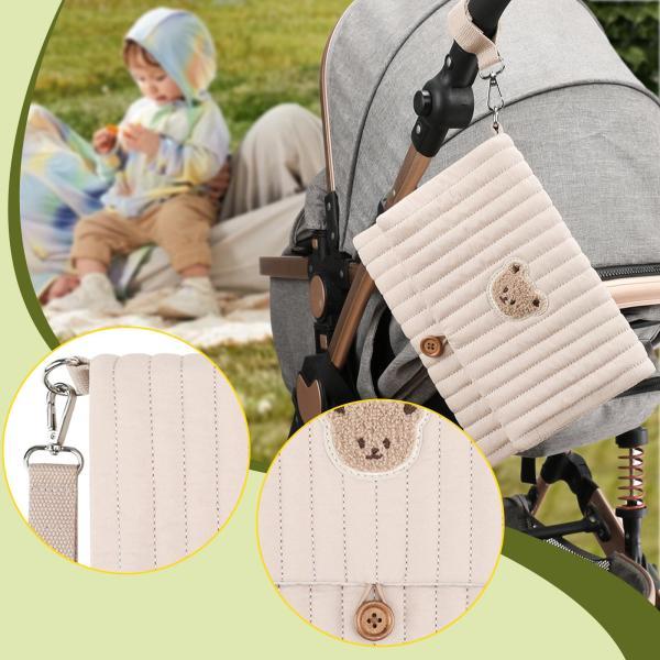 説明:[スタイリッシュなデザイン]: 愛らしい刺繍のクマのデザインが施されたスタイリッシュなデザインで.忙しい両親のために実用性と魅力的な美学を兼ね備えています. [折りたたみ式デザイン]: おむつバッグオーガナイザーは折りたたみ式で.折り...