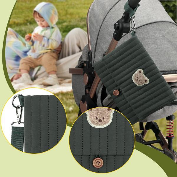 説明:[スタイリッシュなデザイン]: 愛らしい刺繍のクマのデザインが施されたスタイリッシュなデザインで.忙しい両親のために実用性と魅力的な美学を兼ね備えています. [折りたたみ式デザイン]: おむつバッグオーガナイザーは折りたたみ式で.折り...