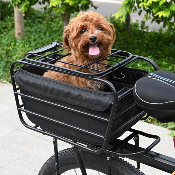 説明:[素材]: この自転車用リアバスケットは炭素鋼素材で作られており.耐荷重性と耐久性に優れ.長寿命です. [安全性]: 革新的なラッチ式カバーは.乗車中にペットや持ち物が飛び出すのを防ぎ.あなたの毛皮の仲間が屋外で安全で安定した乗り心地...