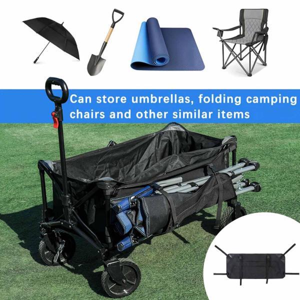 説明: [製品]: アウトドア キャンプ トロリー サイド ストレージ ネット バッグ ピクニック ワゴン サイド バッグ マルチポケット ブラック 大容量 ストレージ バッグ [多用途]: このアウトドアキャンプ用ワゴンサイド収納バッグは...