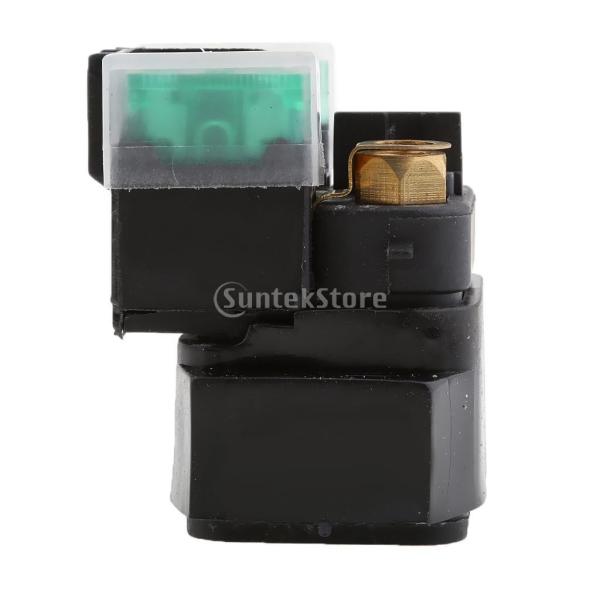 説明:フィッティング：SUZUKI MOTORCYCLE GSX600F KAT 1998-2006用高いクランキング力、始動スイッチ電流を低減簡単にインストールし、良い作業状態高品質の材料、効率的で耐久性のある交換用スターターリレーソレノ...